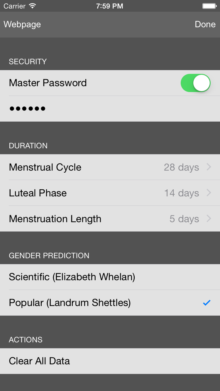 Menstrual Calendar Dark – Anastasia Kovba